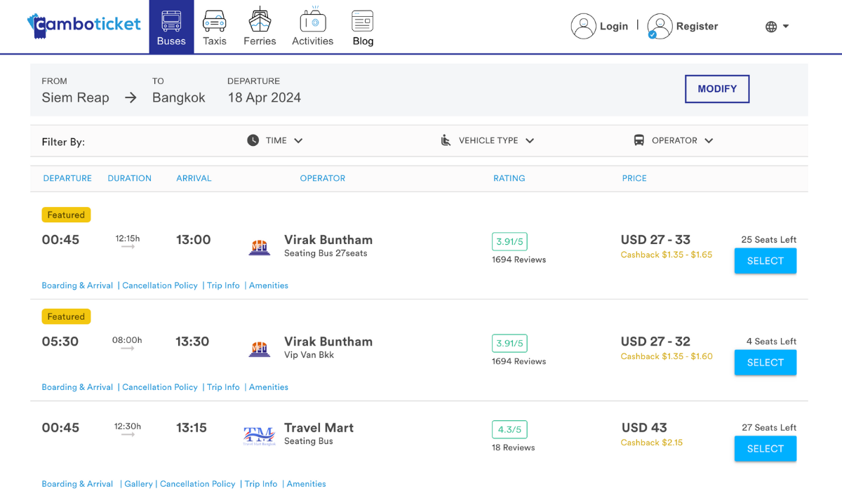 シェムリアップ・バンコクを陸路で国境越え｜バス移動の方法 – CAMBODIA NOTE